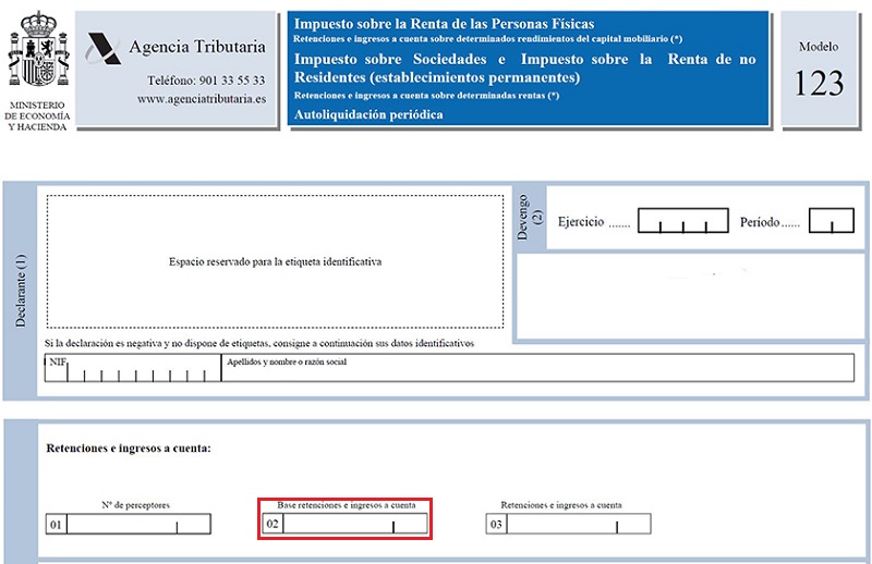 SuperContable.com - Casilla 2 del modelo 123. Retenciones sobre rentas ...